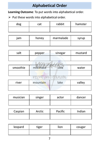Functional Skills English - Entry Level 3 - Alphabetical Order Workbook ...
