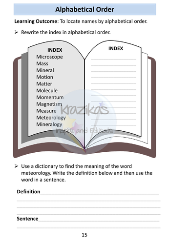Functional Skills English - Entry Level 3 - Alphabetical Order Workbook ...