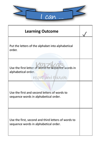 Functional Skills English - Entry Level 3 - Alphabetical Order Workbook ...