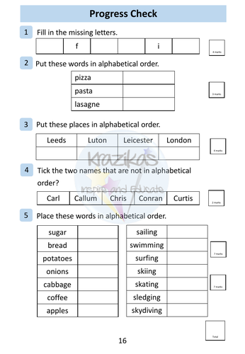 Functional Skills English - Entry Level 3 - Alphabetical Order Workbook ...