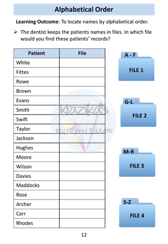 Functional Skills English - Entry Level 3 - Alphabetical Order Workbook ...