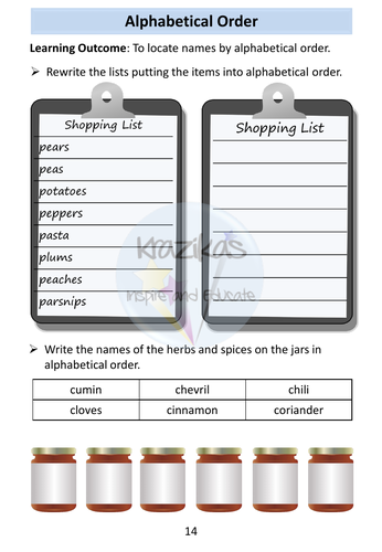 Functional Skills English - Entry Level 3 - Alphabetical Order Workbook ...