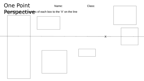 One Point Perspective Worksheet - KS3/KS4 | Teaching Resources