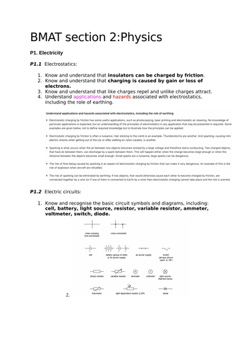 BMAT section 2 notes | Teaching Resources
