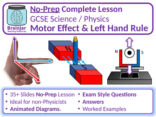Motor Effect, Left Hand Rule | Teaching Resources
