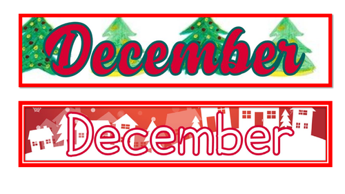 December Display Signs | Teaching Resources
