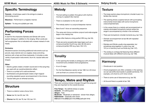 Pearson Edexcel GCSE Music - Set Works - Knowledge Organisers | Teaching Resources