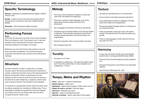 Pearson Edexcel GCSE Music - Set Works - Knowledge Organisers | Teaching Resources