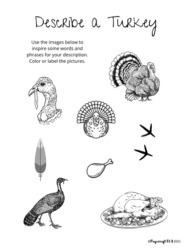 Thanksgiving Writing | Describe a Turkey or Pumpkin Pie ...