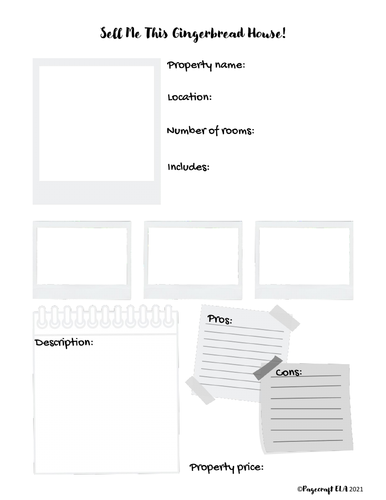 Sell Me This Gingerbread House | Persuasive Descriptive Writing | For ...