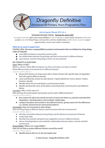 Biomes Inquiry Unit Plan | Teaching Resources