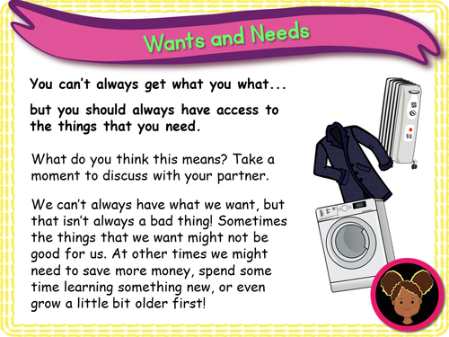 Wants and Needs - KS1 | Teaching Resources