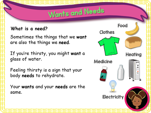 Wants and Needs - KS1 | Teaching Resources