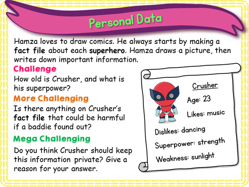 Personal data - KS1 | Teaching Resources