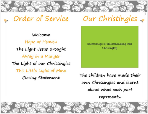 Adult-led Christingle Service (Script, PowerPoint + Booklet) | Teaching ...