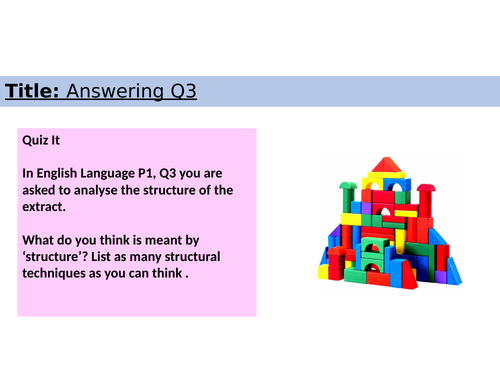 AQA English Language Paper 1 lessons for SEN/LPA/EAL | Teaching Resources
