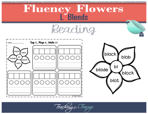 L Blends Fluency Flowers - Orthographic Mapping | Teaching Resources