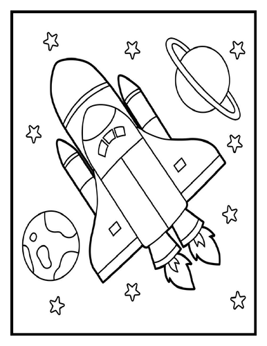 Rockets - 3 Colouring-in sheets | Teaching Resources