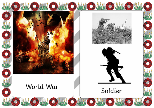 11th November - Remembrance Day - Vocabulary Flash cards | Teaching ...