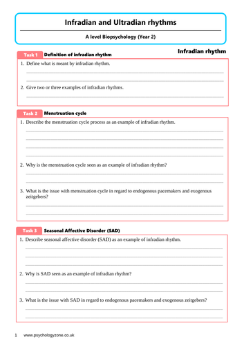 Biopsychology: Biological Rhythms: Ultradian and Infradian Rhythms ...