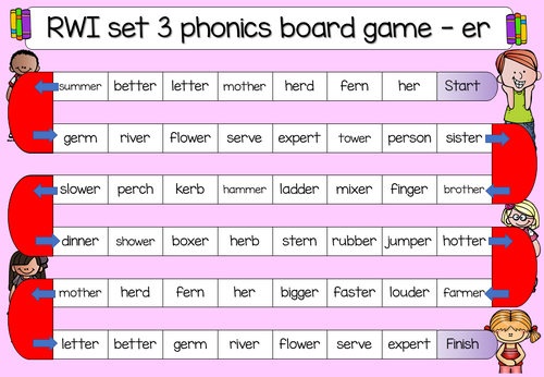 RWI: Read Write Inc Set 3 sounds fun & colourful phonics board games ...