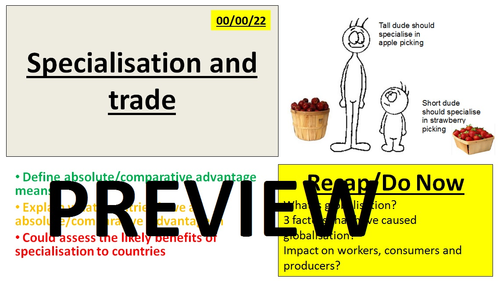 4.1.2 Specialisation and trade - Theme 4 Edexcel A Level Economics ...