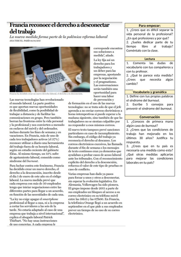 A-level Spanish - Lectura y conversacion - Reading & Discussion ...