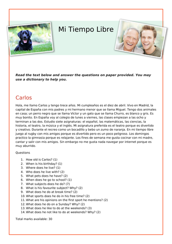 National 5 Spanish Lifestyles - Unit of Work | Teaching Resources