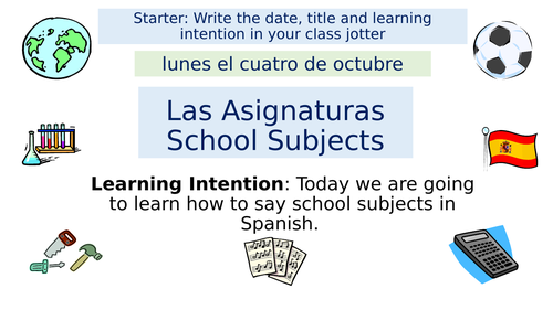 Las Asignaturas y Opiniones - Spanish School Subjects | Teaching Resources