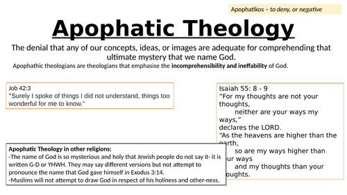 Apophatic Theology: 3 Lessons and Evaluation | Teaching Resources