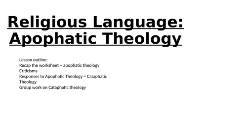 Apophatic Theology: 3 Lessons and Evaluation | Teaching Resources
