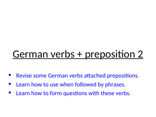 23. German: Verb + preposition + clause; questions words - worauf ...