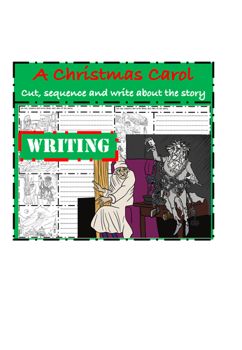 A Christmas Carol writing task: Cut sequence and write to retell the ...