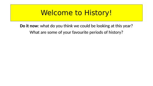 Introduction to history | Teaching Resources