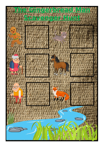 Gingerbread man story scavenger hunt | Teaching Resources