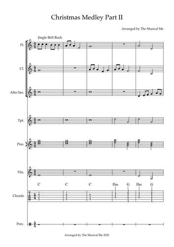 Christmas Medley (Part II) Full Band Score | Teaching Resources