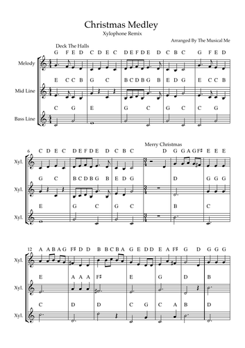 Christmas Medley - For 3 Instruments | Teaching Resources