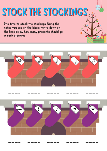 Stock The Stockings - Christmas Worksheet | Teaching Resources