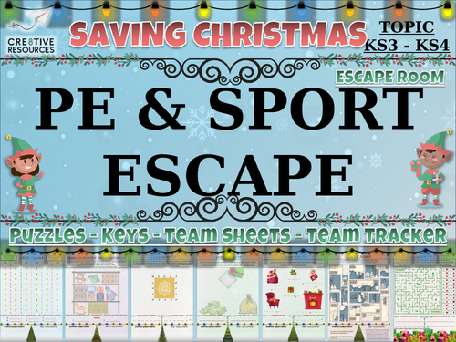 Christmas PE and Sport Escape Room | Teaching Resources