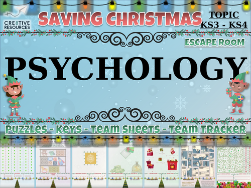 Christmas Psychology Escape Room | Teaching Resources