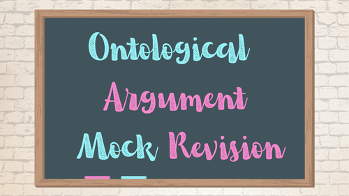 Ontological Argument | Teaching Resources