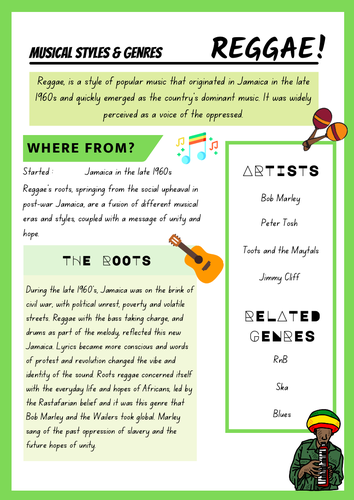The History Of Reggae | Teaching Resources