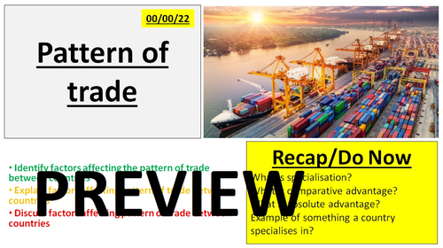 4.1.3 Pattern of trade - Theme 4 Edexcel A Level Economics | Teaching ...