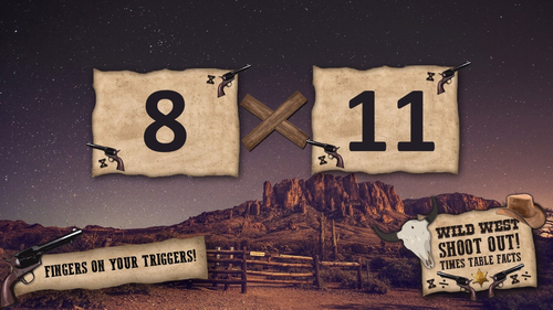 Times Tables Wild West Shoot Out | Teaching Resources