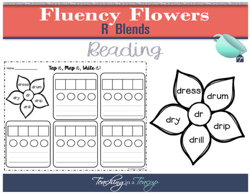 R Blends Fluency Flowers - Orthographic Mapping | Teaching Resources