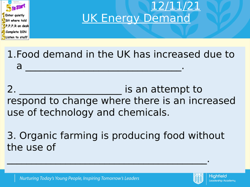 Paper 2C UK Energy Demand | Teaching Resources