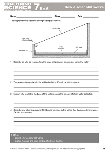 Exploring Science 7E – Mixtures and Separation | Teaching Resources