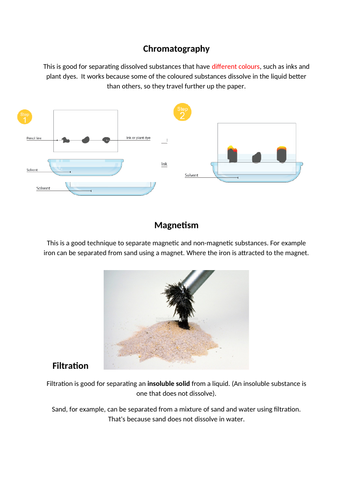 Exploring Science 7E – Mixtures and Separation | Teaching Resources