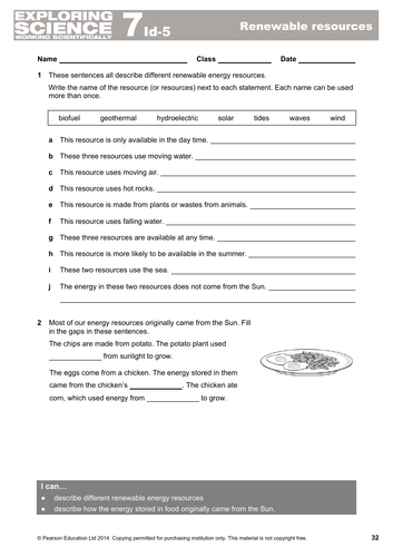 Exploring Science 7I – Energy | Teaching Resources
