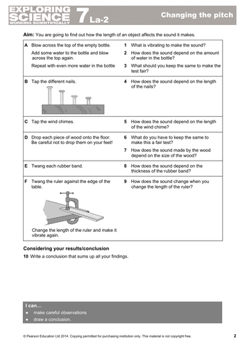 Exploring Science 7L – Sound | Teaching Resources